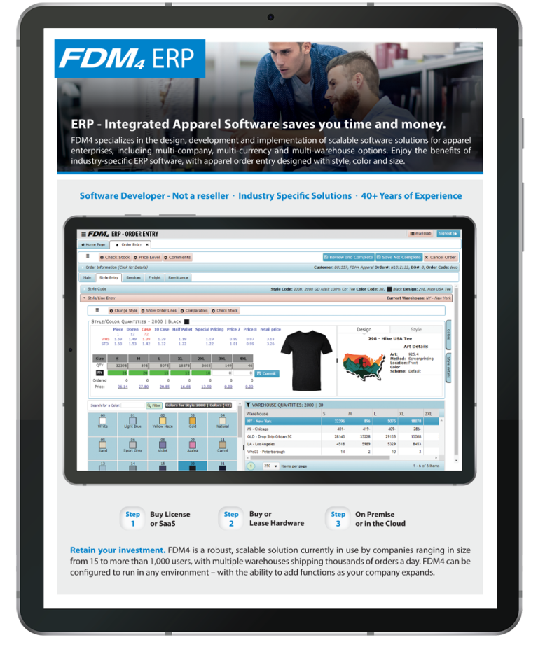 erp apparel - FDM4 ENTERPRISE SOFTWARE