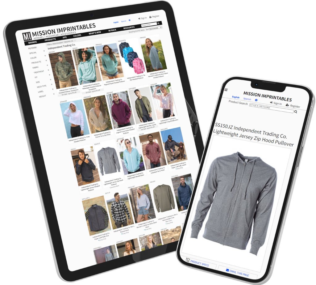 Mission Imprintables — Apparel Management Software Client