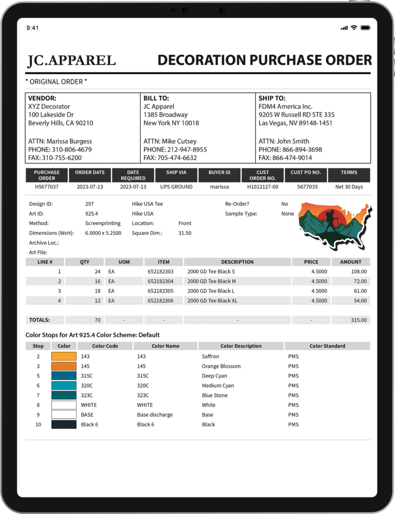 ERP Decoration For Apparel | Order Entry & Management | FDM4